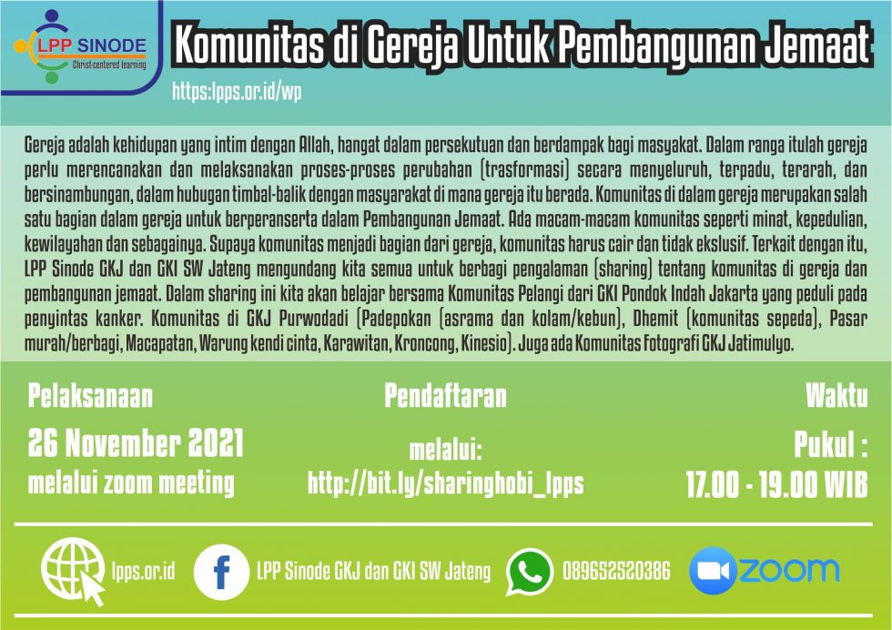 Sharing Pemberdayaan Hobi Warga Gereja | LPPS